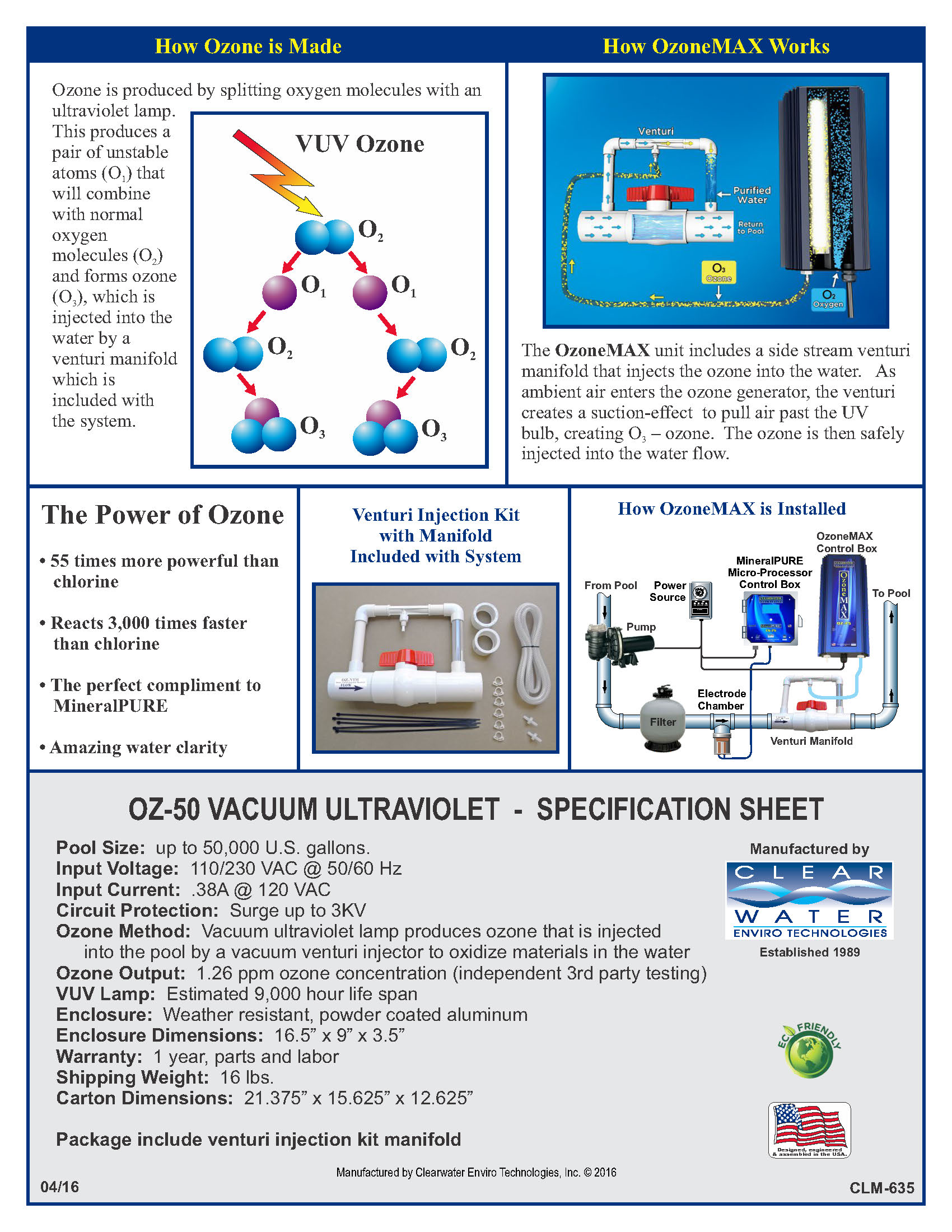 OZONE MAX OZ-50 OZONE GENERATOR 189m3 - PoolvarinPlus