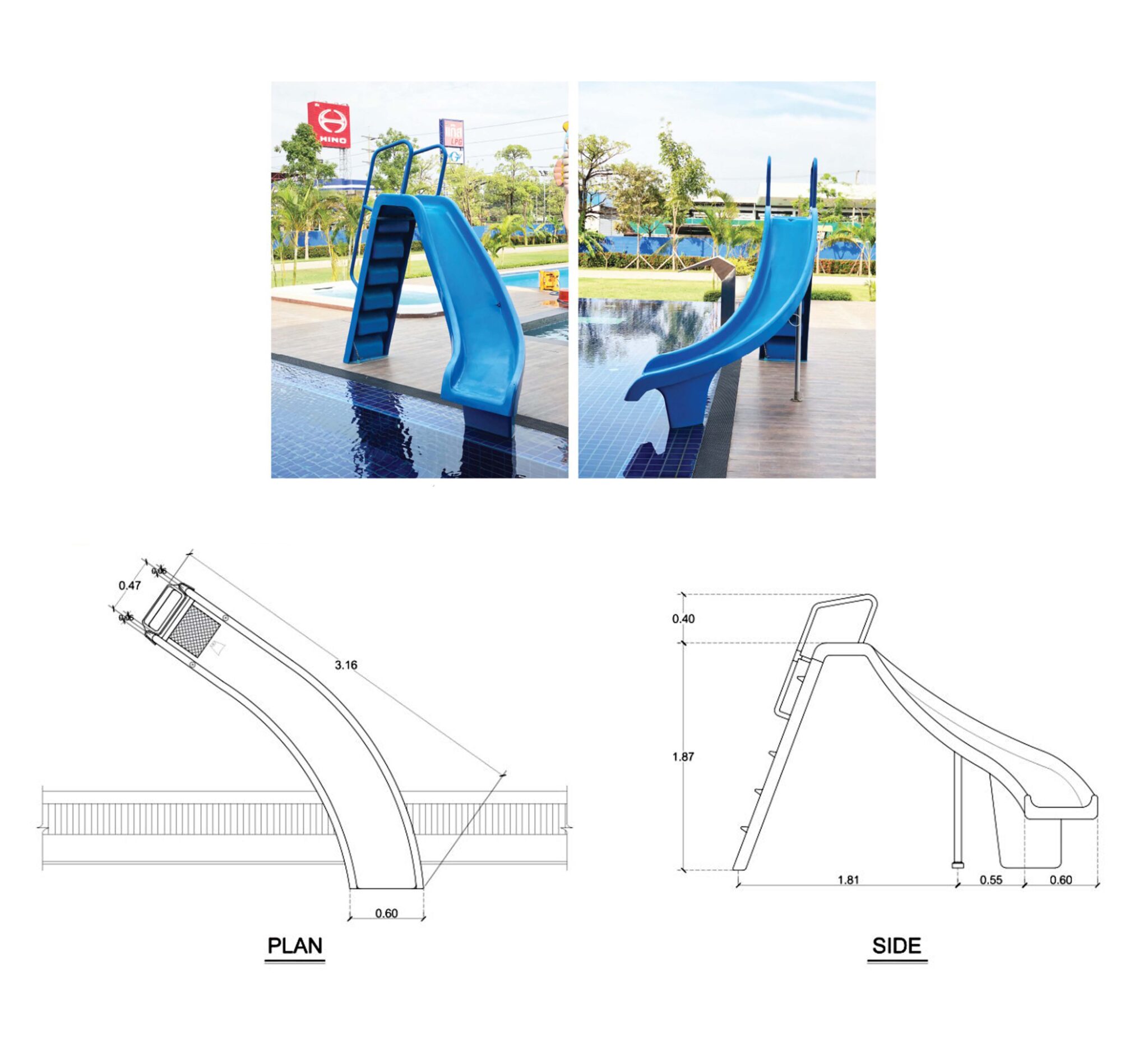 RIGHT/LEFT TURN COMPLETE SET WITH STEPS - PoolvarinPlus